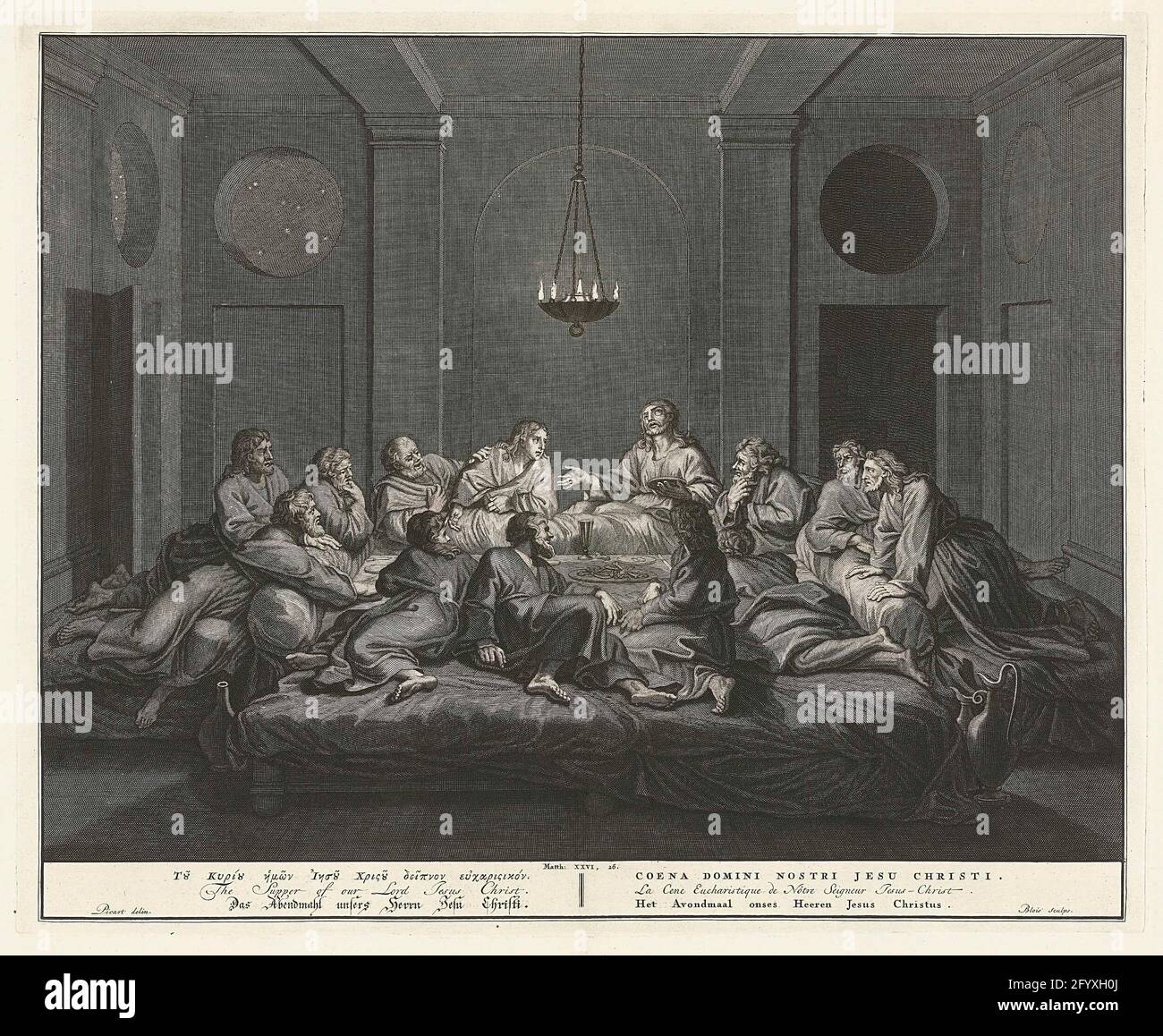 Christ and apostles during last supper; The Supper Onses Heeren Jesus ...
