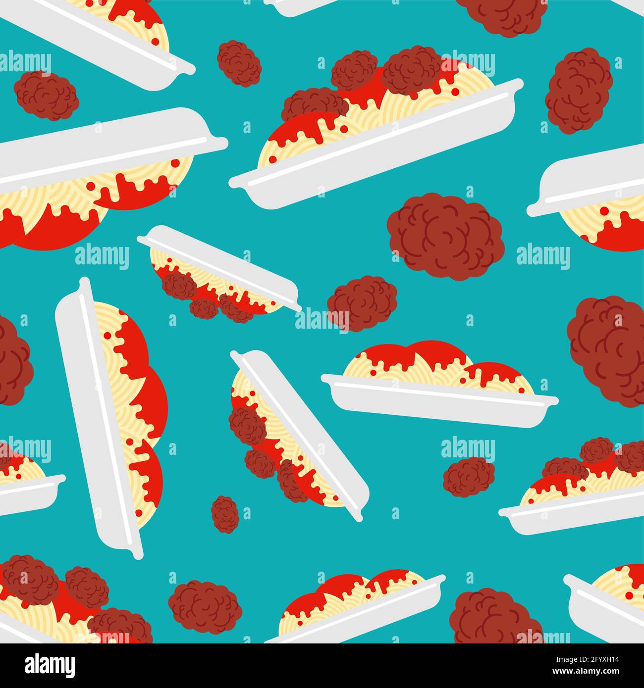 Meatballs and pasta Stock Vector Images - Alamy