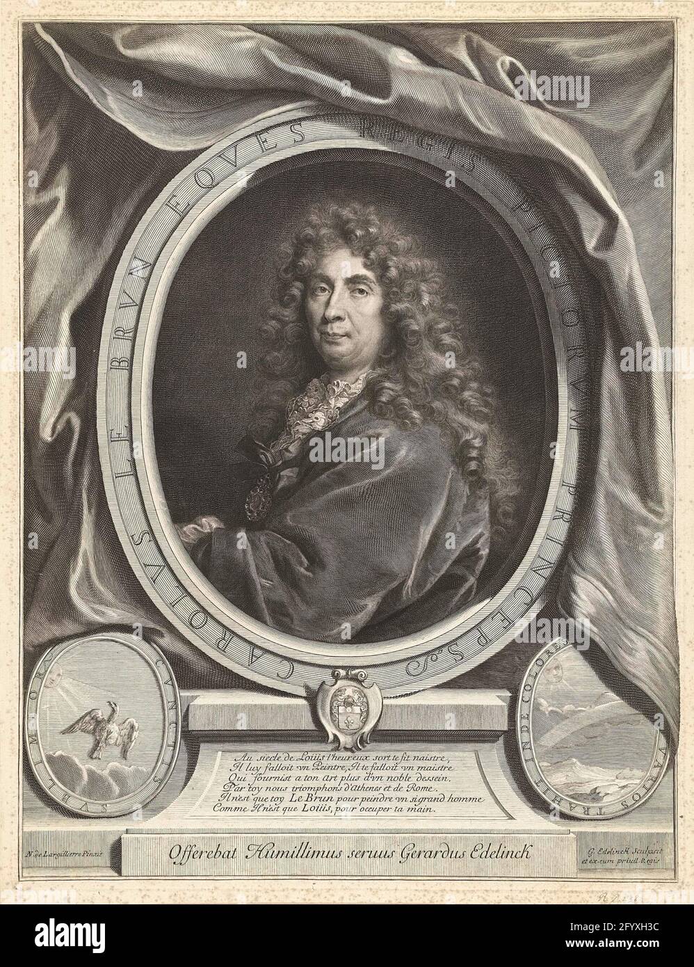 Portrait of Charles le Brun. Portrait of the French court painter ...