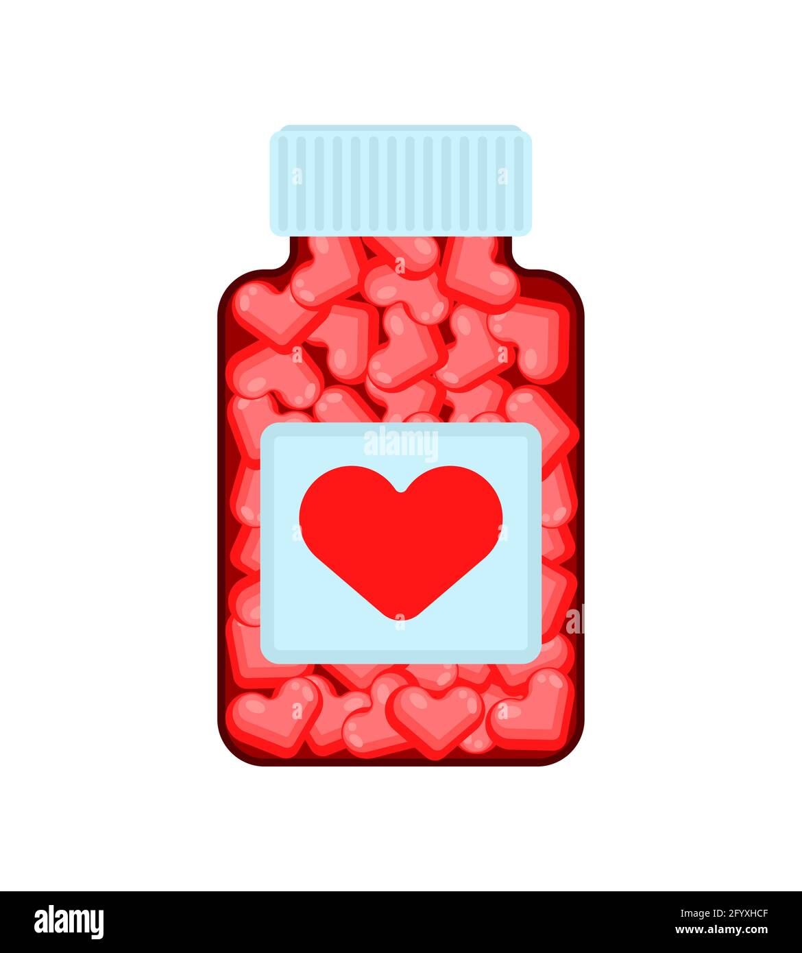 Love pills bottle and capsule isolated. vector illustration Stock ...