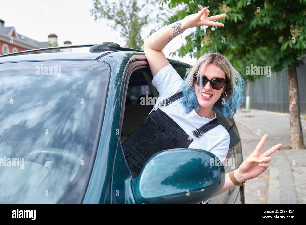 Hanging out of the car hi-res stock photography and images - Alamy