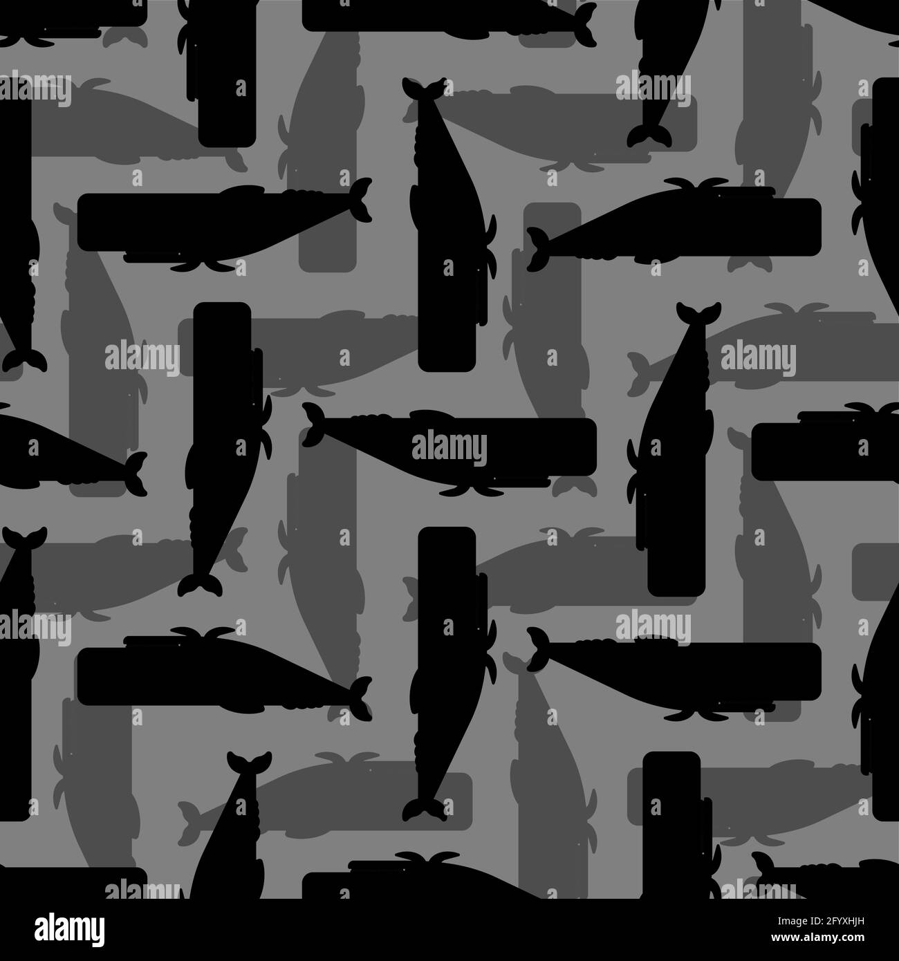 Sperm whale pattern seamless. cachalot big whale background. Baby ...