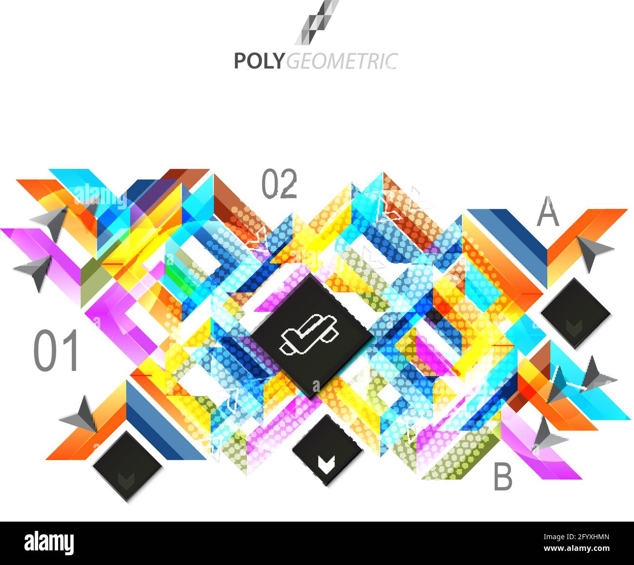 Business infographic template for interactive data communication Stock ...