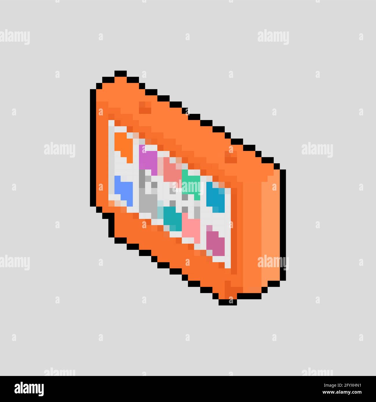 video game cartridge pixel art. Retro TV game 8bit Stock Vector Image ...