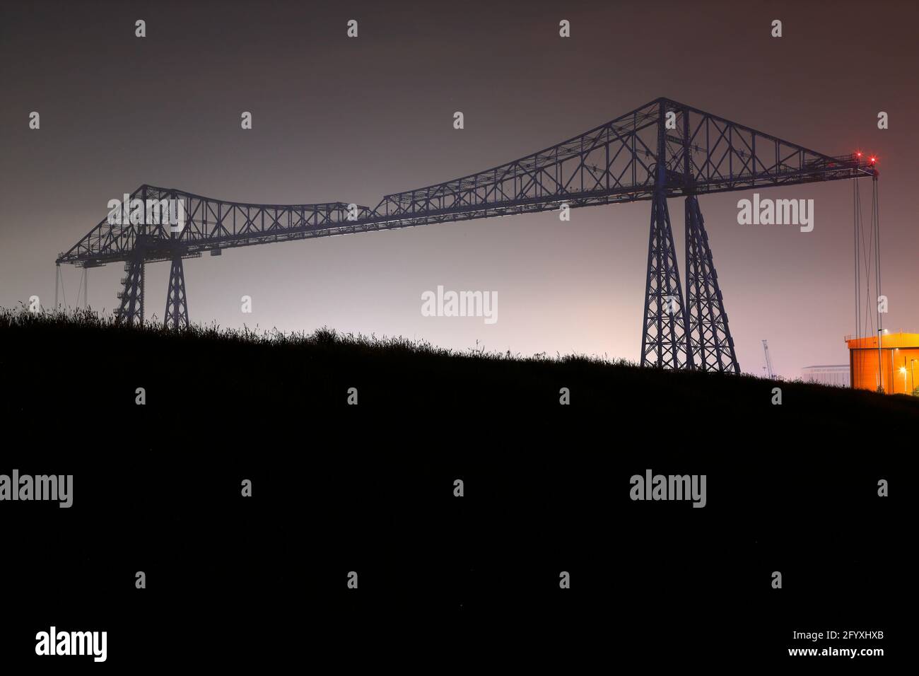 Tees Transporter Bridge at night Stock Photo - Alamy
