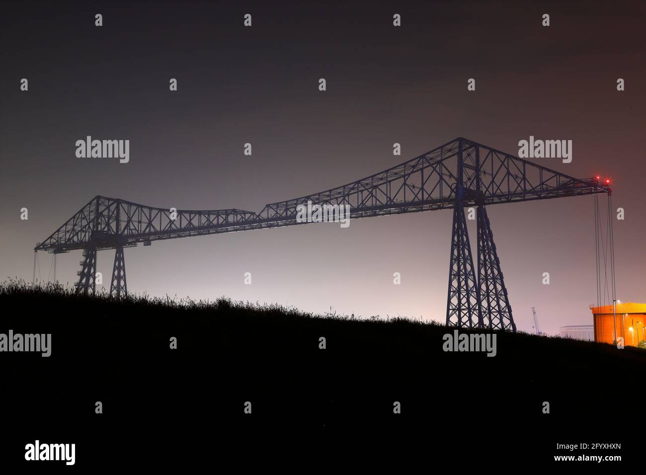 Tees Transporter Bridge at night Stock Photo - Alamy