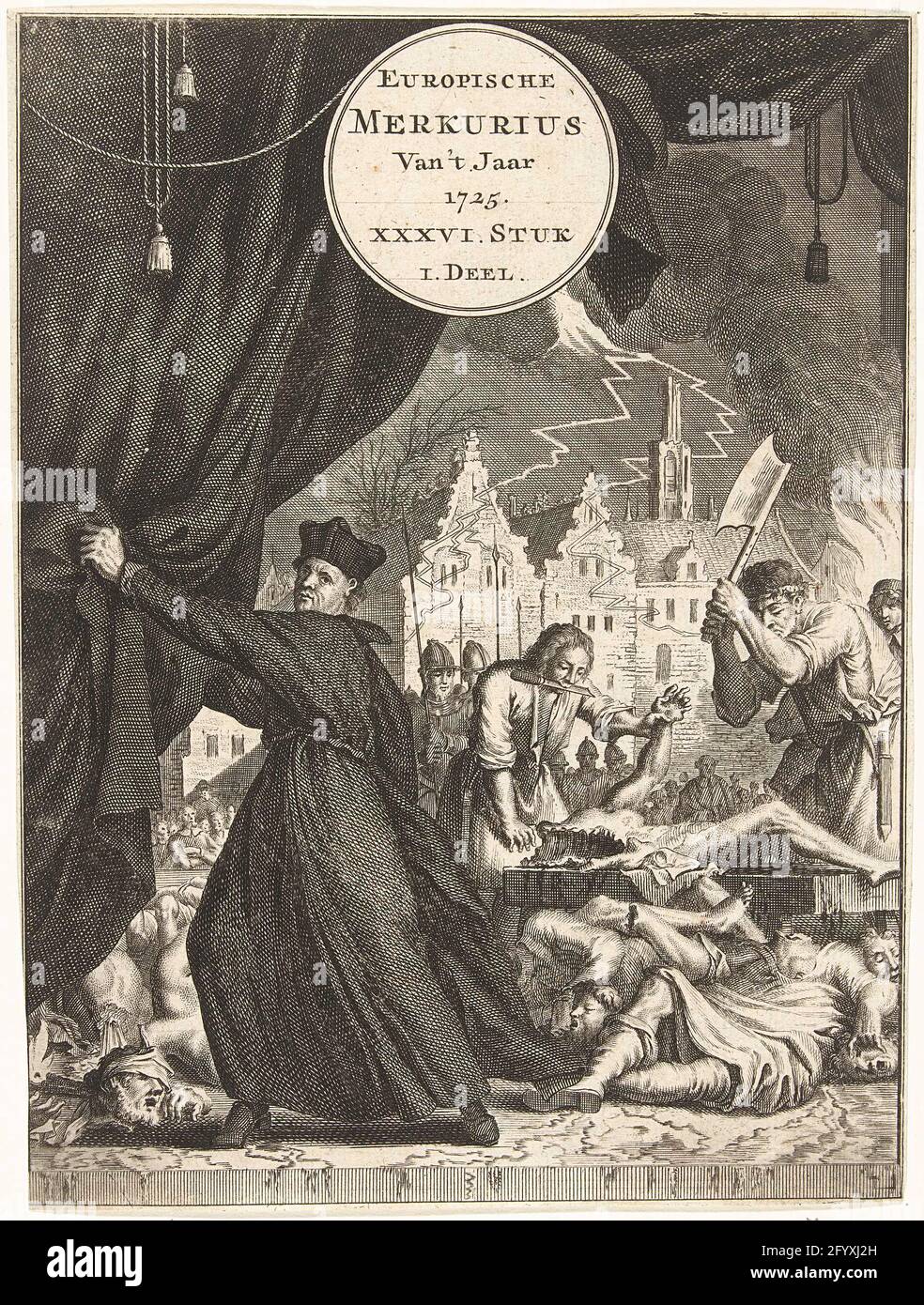 Title page for the Europisch Mercury of 1725. Title page for European ...