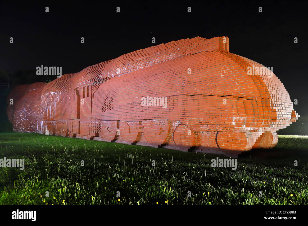 Darlington Brick Train located on the A66 Stock Photo - Alamy