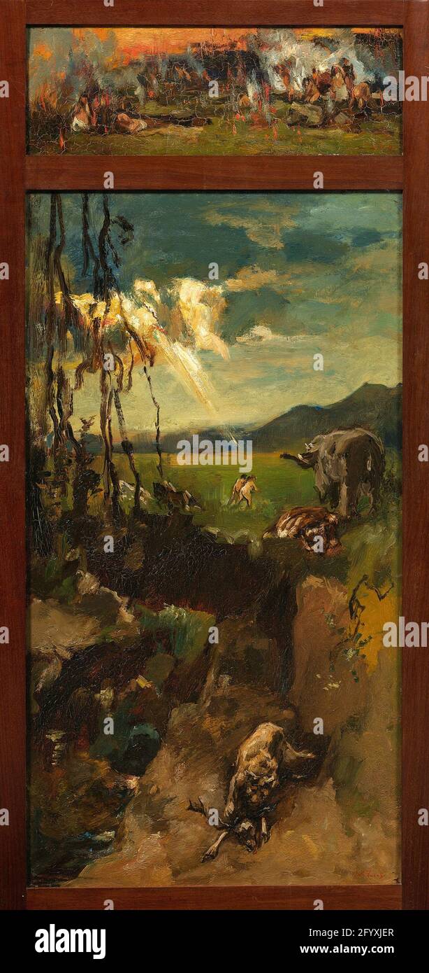 The expulsion from paradise. The expulsion from paradise. A light beam ...