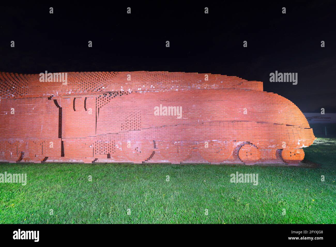 Darlington Brick Train located on the A66 Stock Photo - Alamy