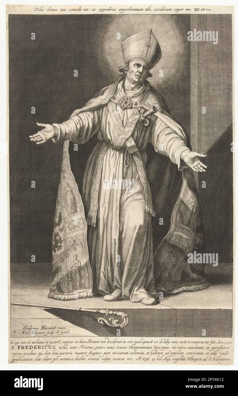Holy Fredericus (I) from Utrecht; Prellates and bishops of Utrecht. The ...