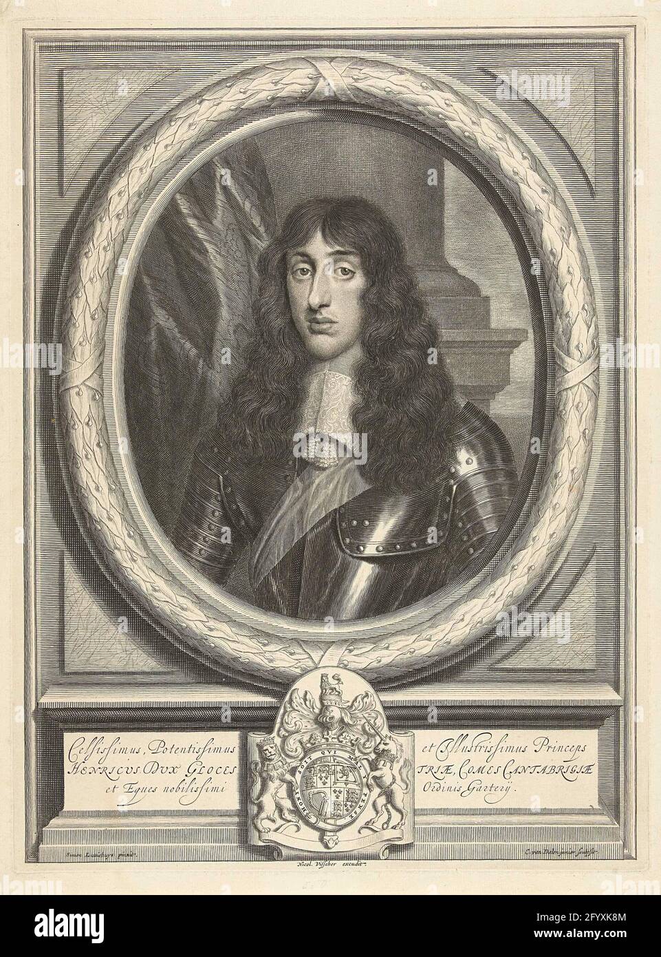 Portrait of Henry Stuart in oval picture frame. Portrait of Henry ...