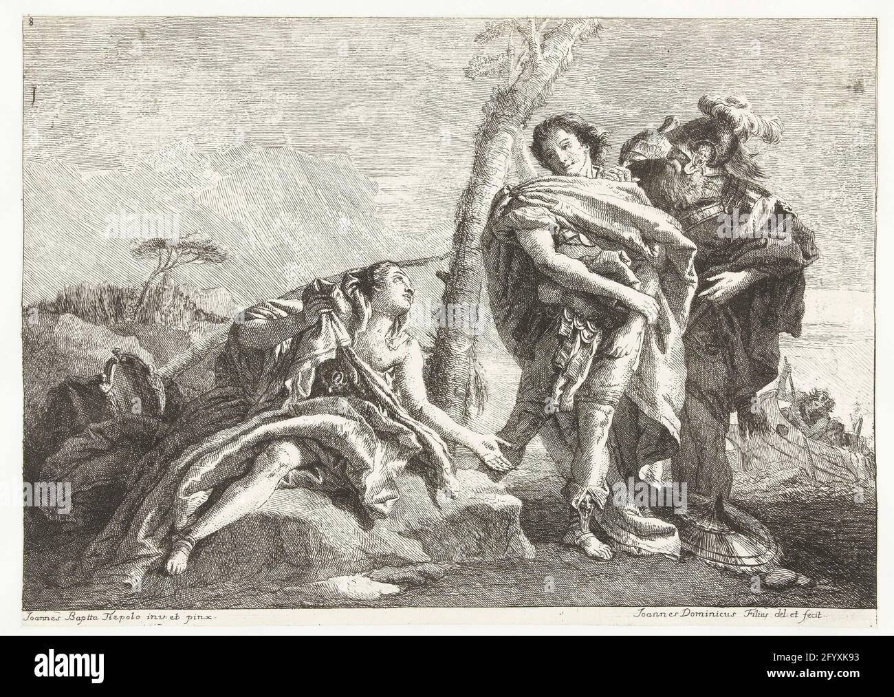 Rinaldo Abandons Armida. This is a scene from the epic poem Gerusalemme ...