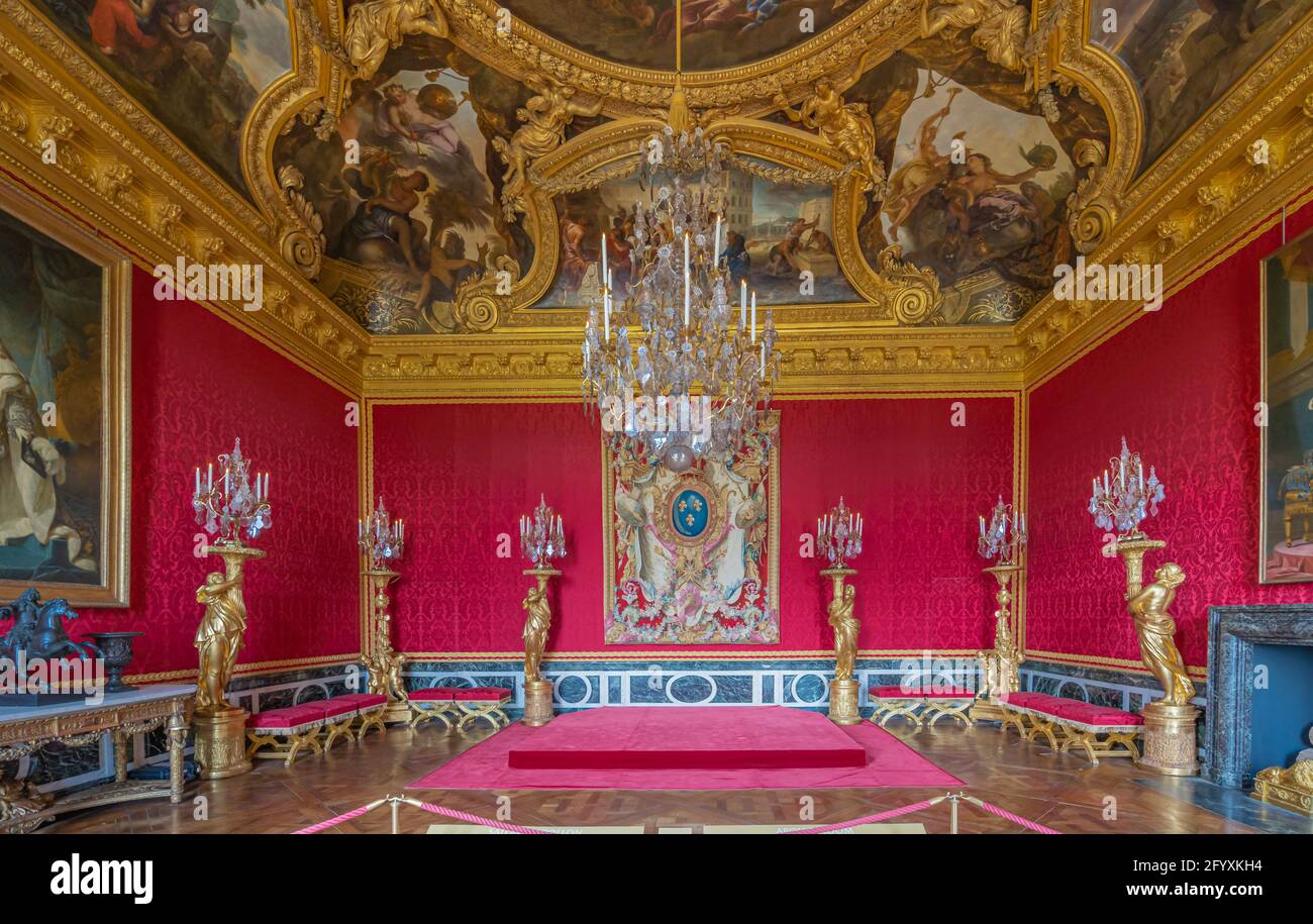 Versailles, France - 19 05 2021: Castle of Versailles. Louis XIV rooms ...