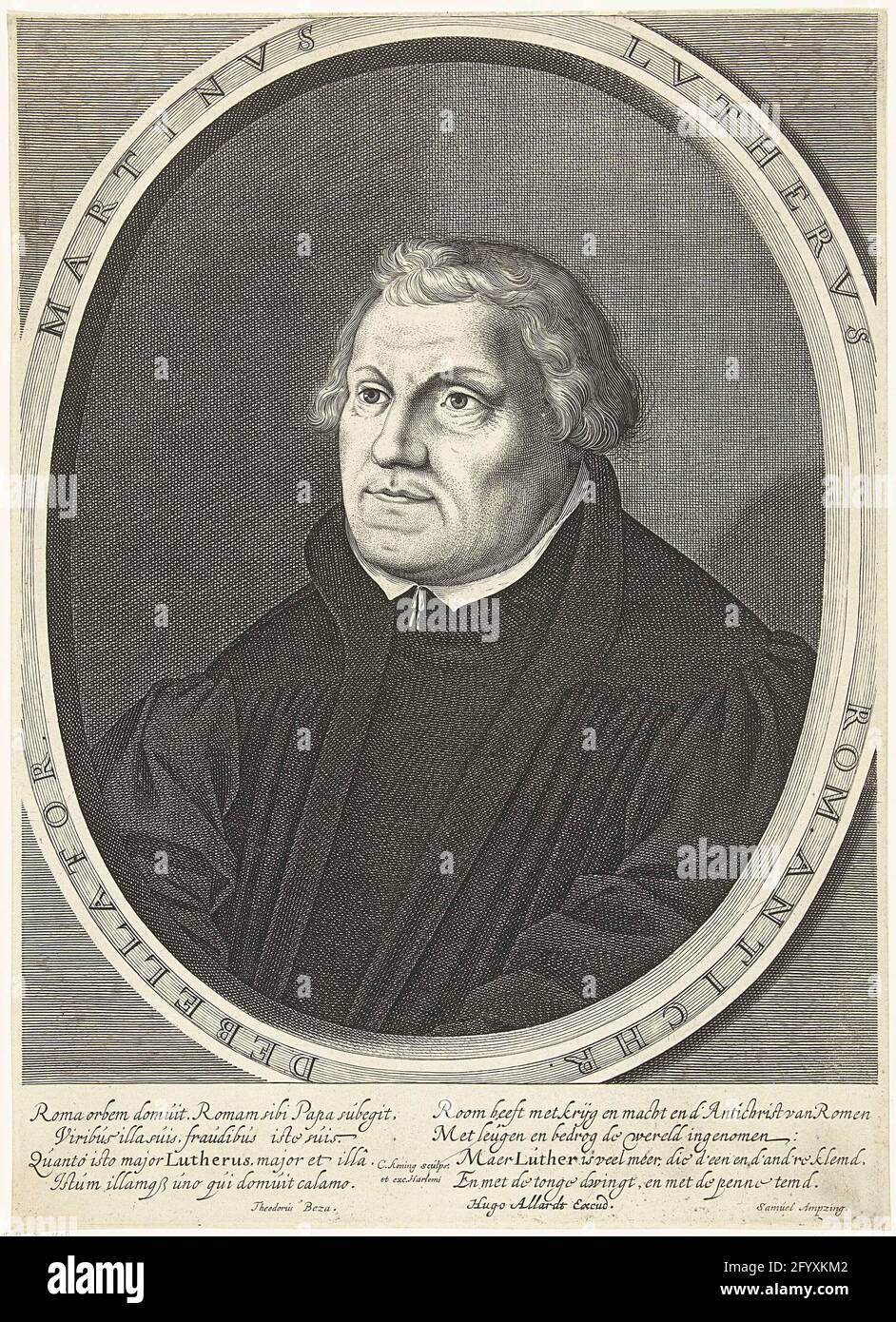 Portrait of Martin Luther. Bust of the theologian Martin Luther, in ...