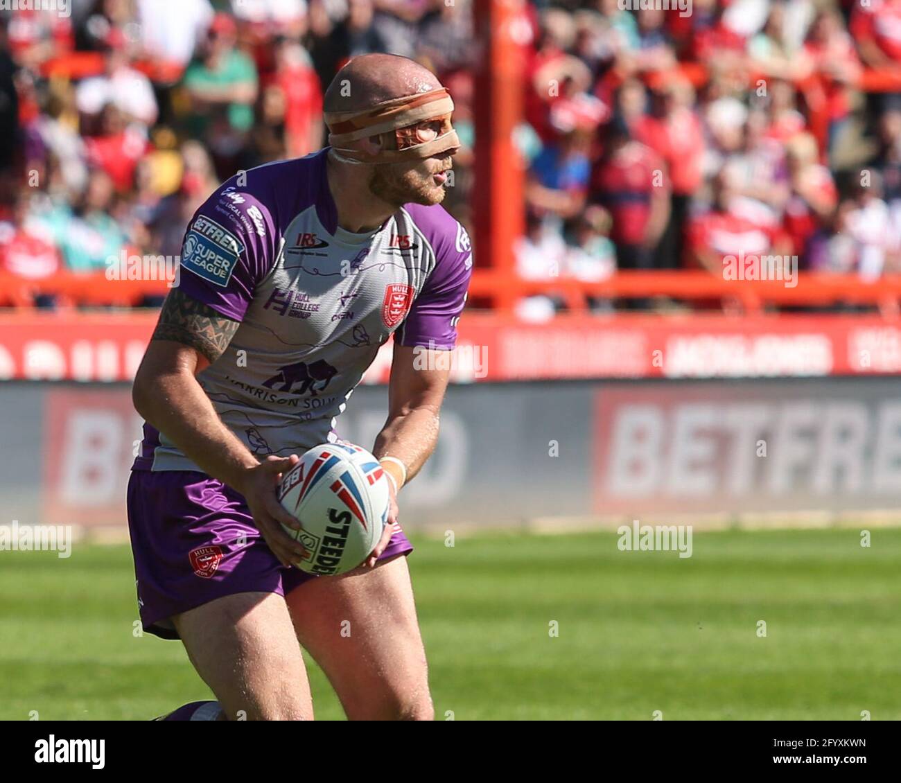Dean Hadley (13) of Hull KR in action during the game in, on 5/30/2021 ...