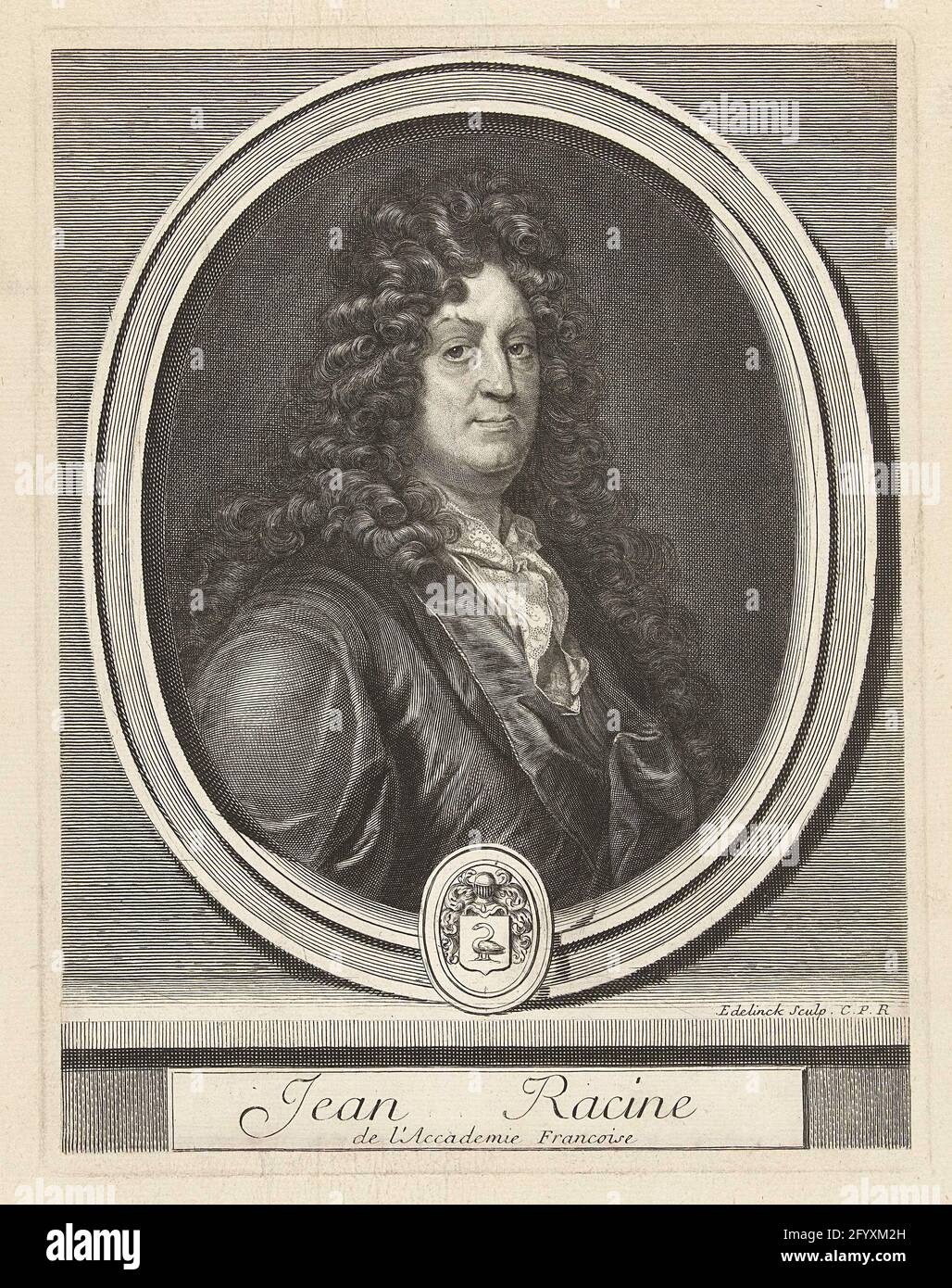 Portrait of jean racine. Portrait of the French playwright Jean Racine ...