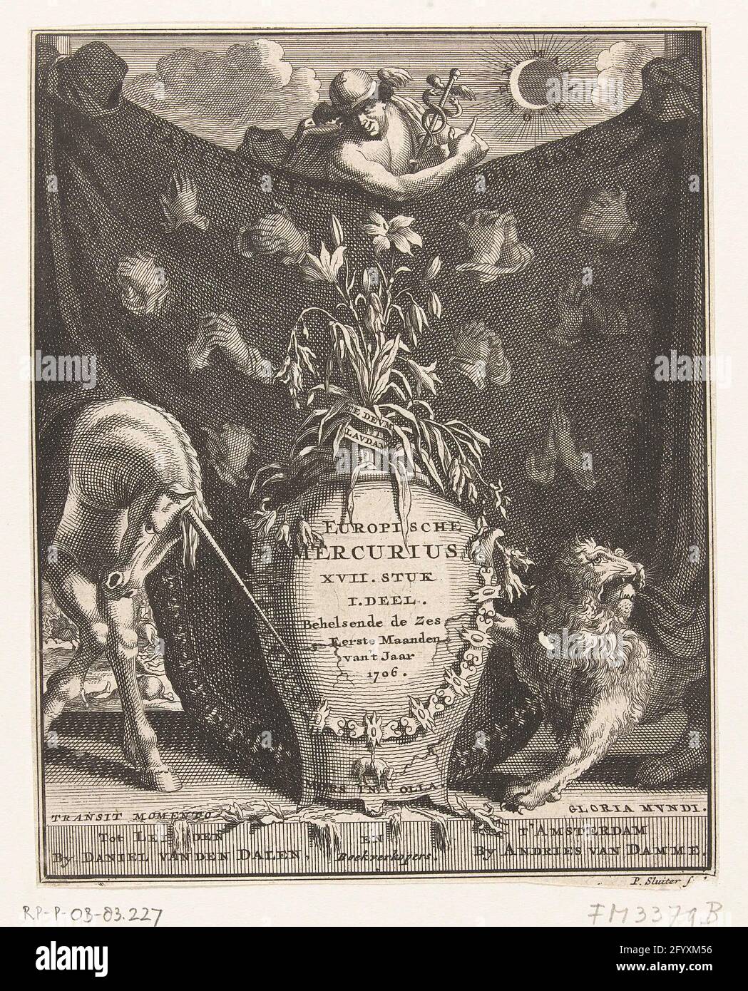 Title page for the Europisch Mercury for the year 1706. Title page for ...