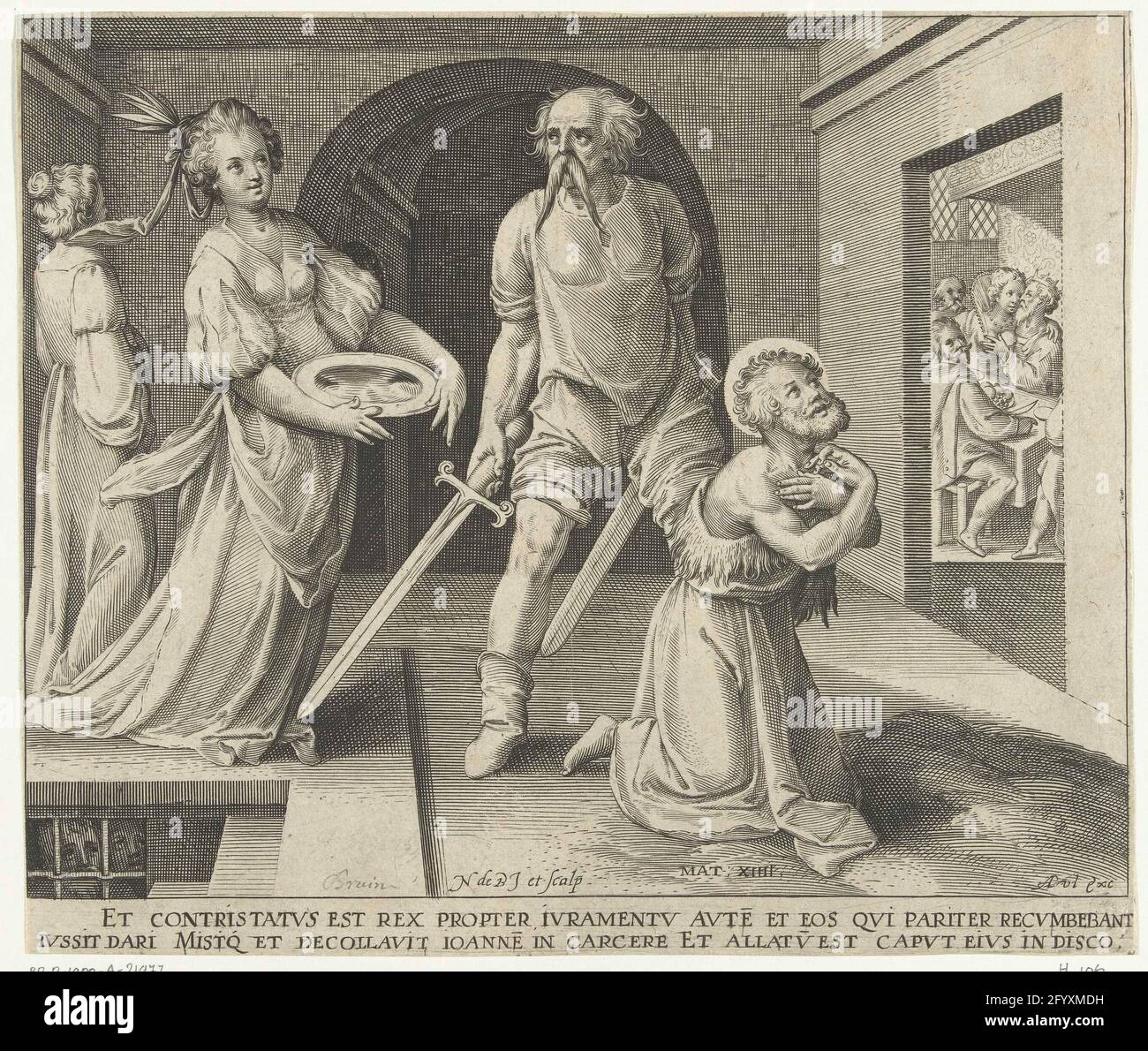 Executioner with the head of john the baptist hi-res stock photography ...