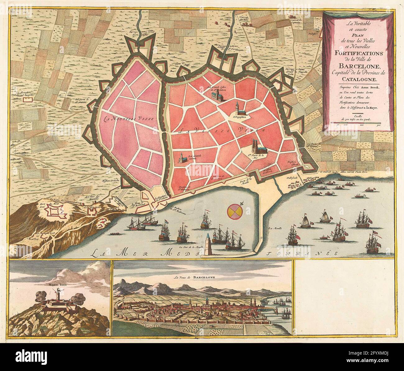 Map of barcelona 1706 hi-res stock photography and images - Alamy