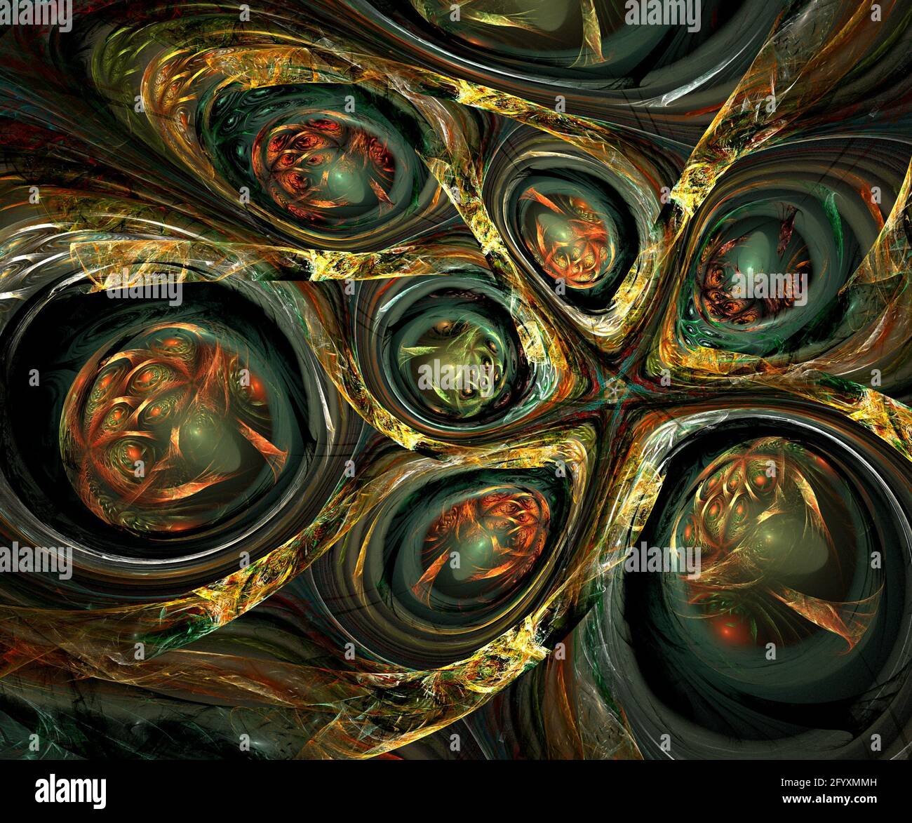 Computer generated fractal artwork for creative art,design and ...