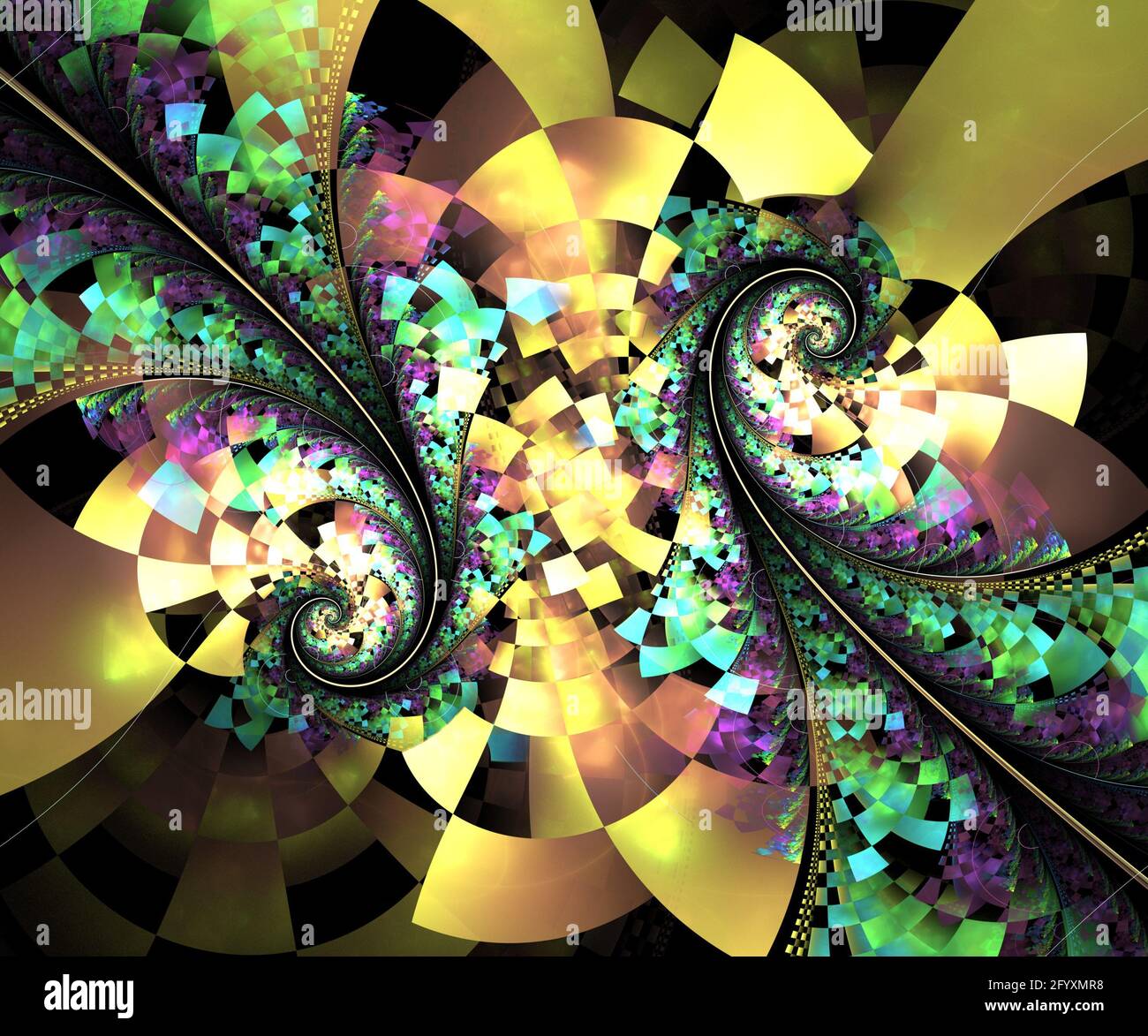 Computer generated fractal artwork for creative art,design and ...