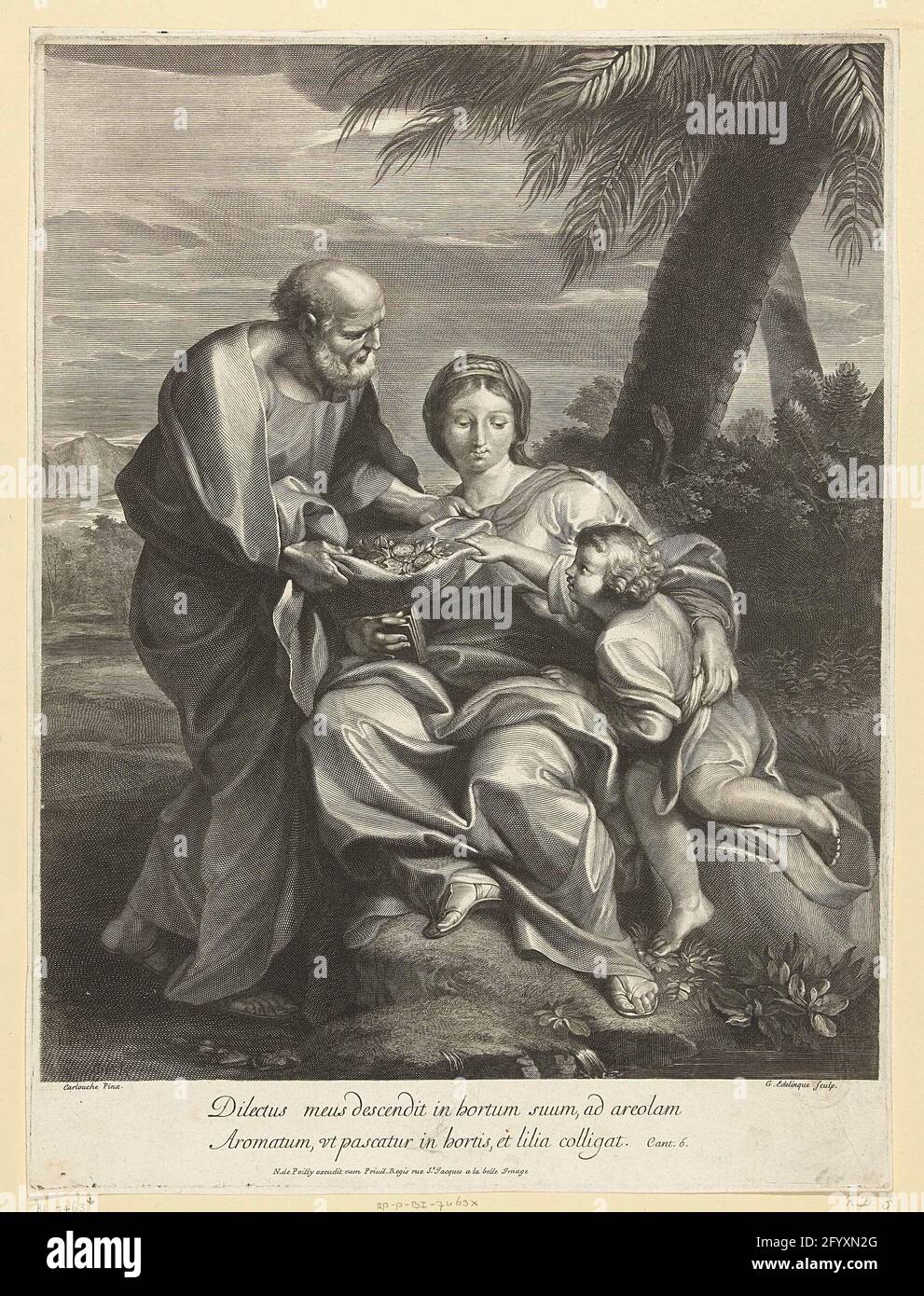 Holy Family. The Holy Family: Christ, Joseph and Maria. Maria sits with ...