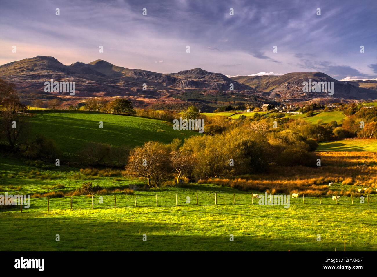 A drive in the Welsh Countryside, North Wales Stock Photo - Alamy