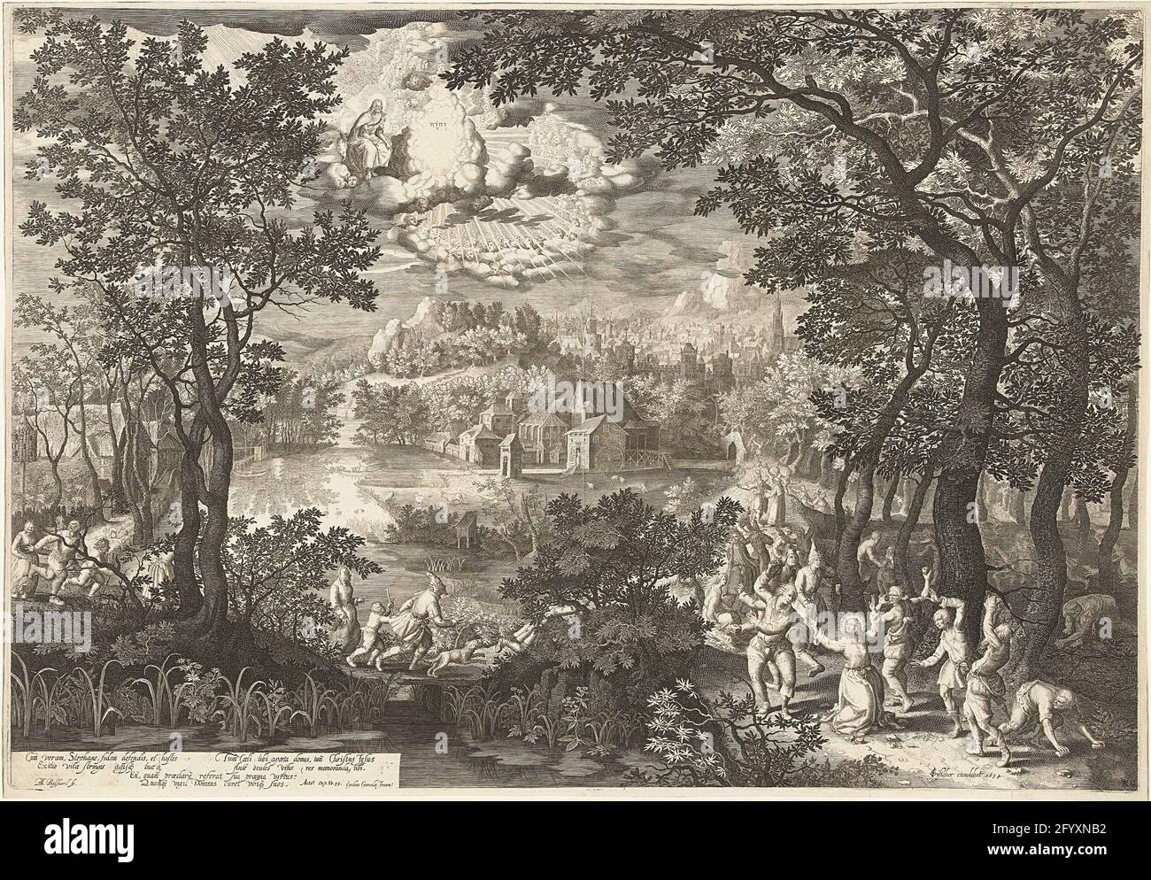 Landscape with martyrdom of Saint Stefanus. Landscape with martyrdom of ...