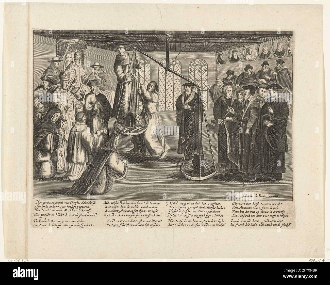 The Bible on the Libra. The Bible on the scale, approx. 1560. In an ...