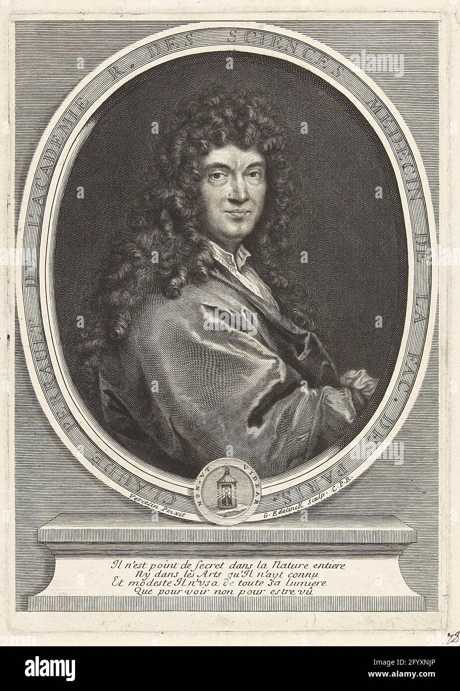 Portrait of Claude Perrault. Portrait of the French architect and ...