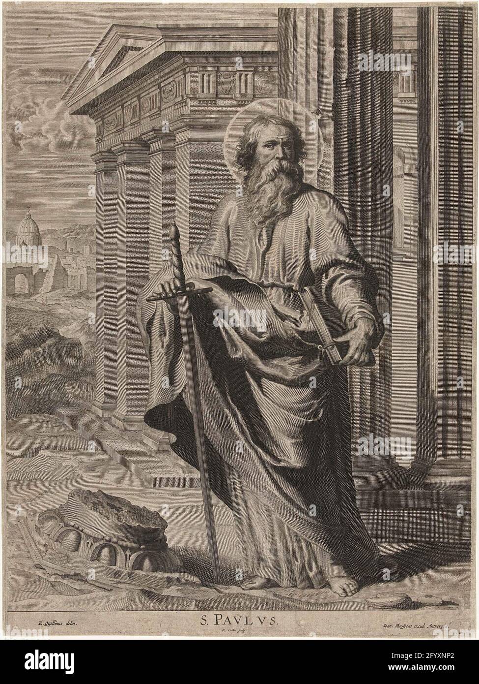 St. Paulus. The apostle Paul with sword and book. He stands between ...