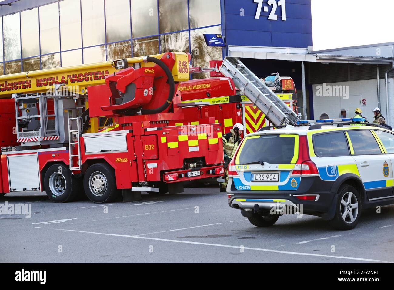 Rescue services at a fire Stock Photo - Alamy