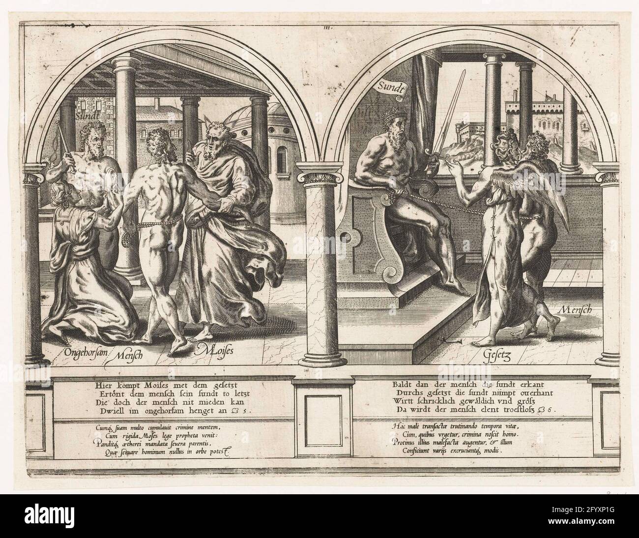 Man faces Moses and the rule of sin; Heilsweg of man. Two biblical ...