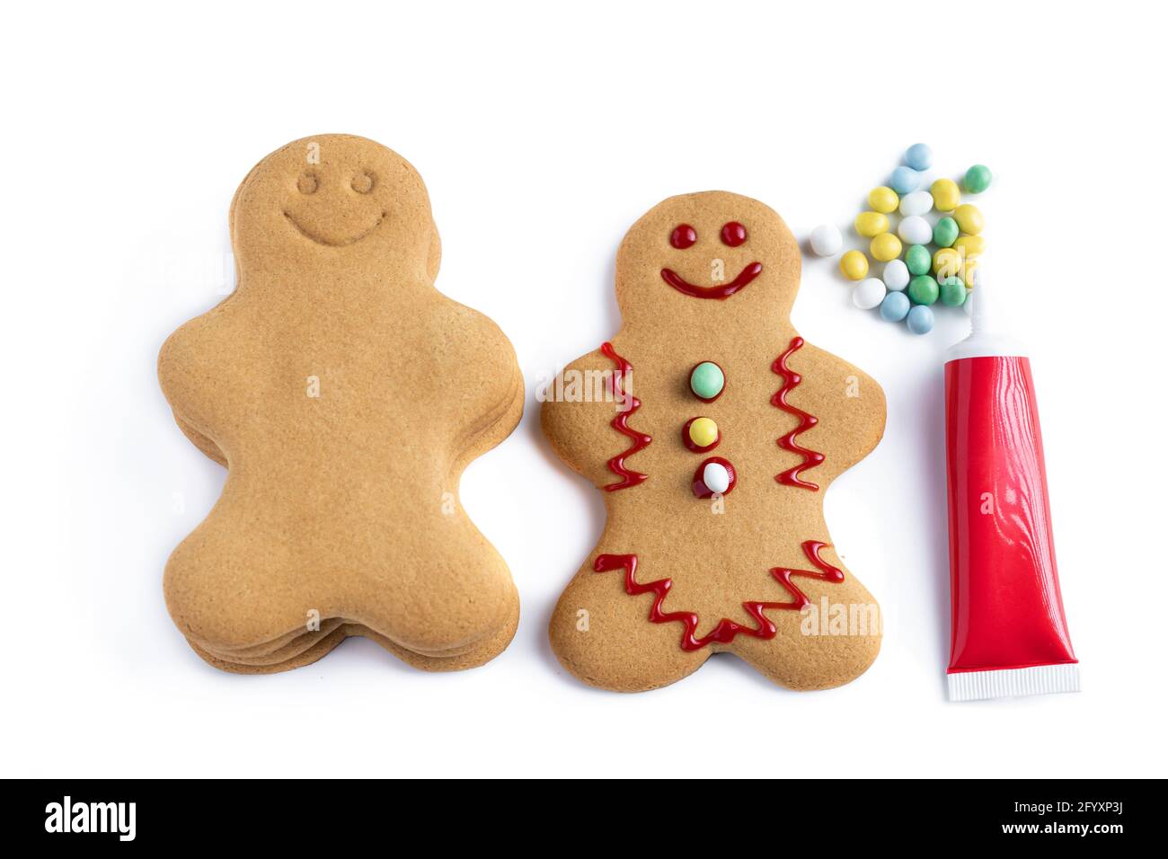 Row of gingerbread men hi-res stock photography and images - Alamy