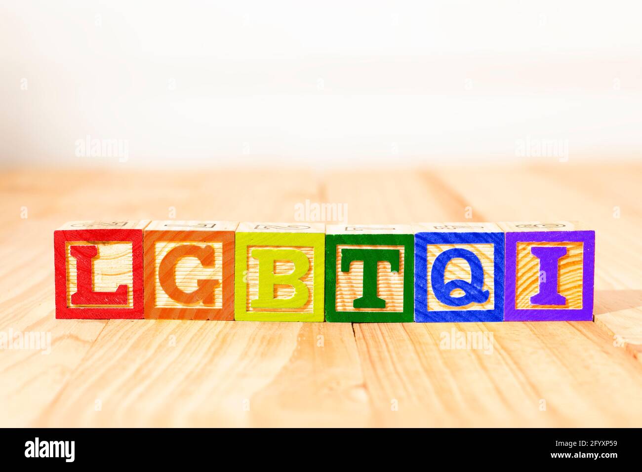 Spectacular colorful wooden cubes with the colors of the LGBTQ gay ...