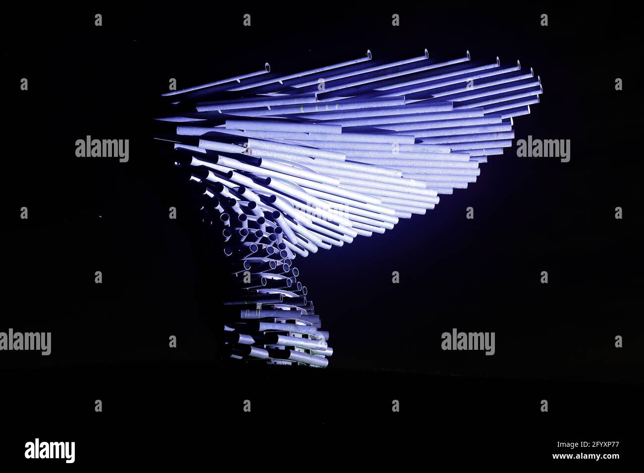 The Singing Ringing Tree Panopticon sculpture in Burnley, Lancashire ...