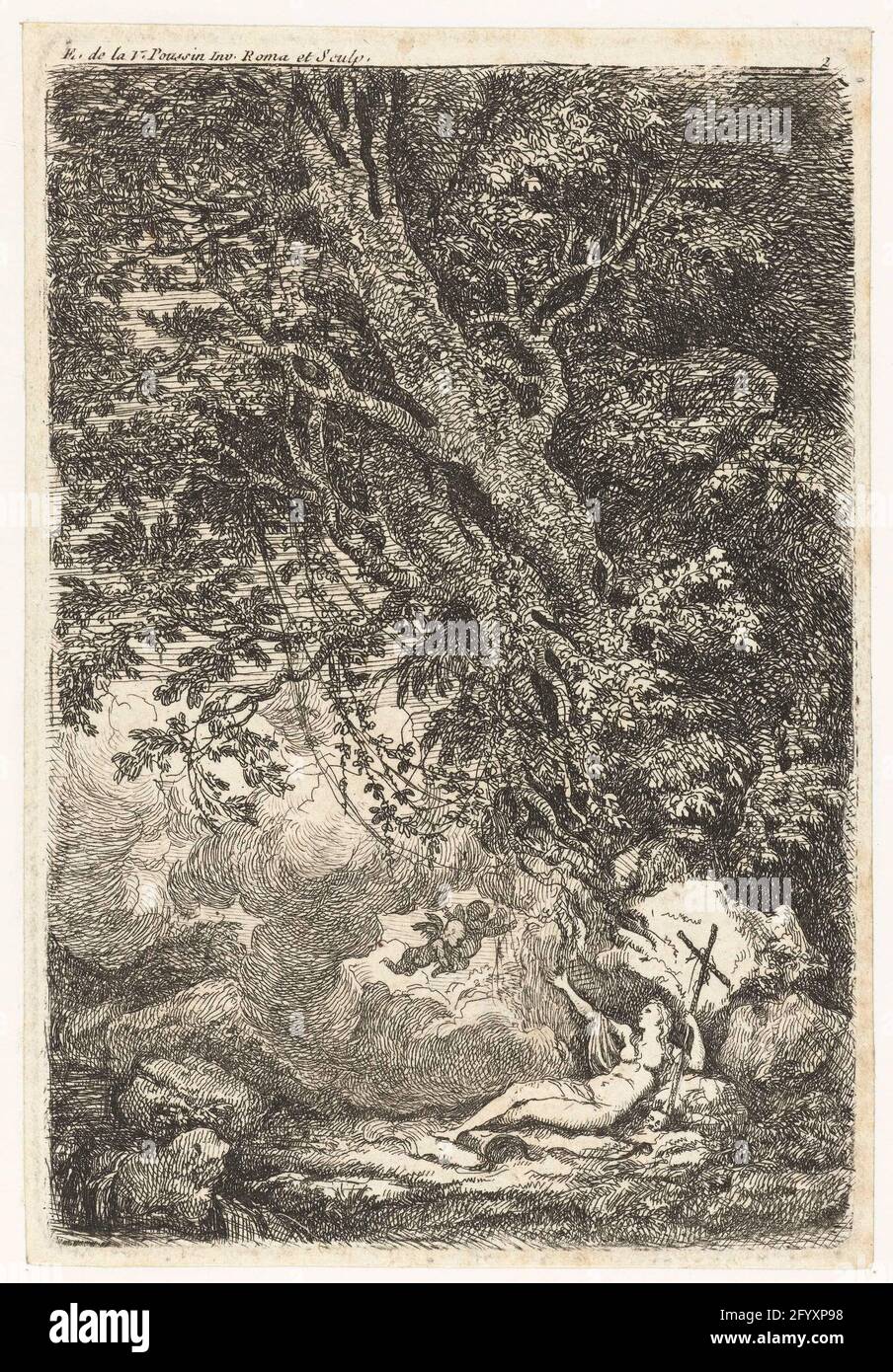 Death of Mary Magdalene; Mort de la Madeleine. Mary Magdalene lying ...