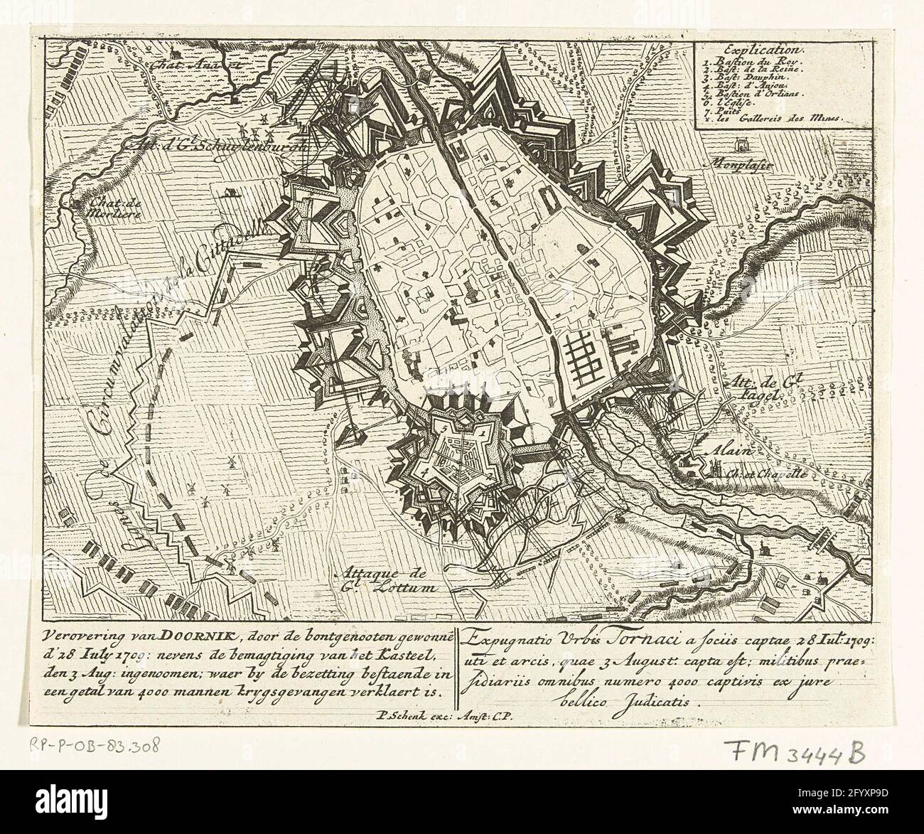 Conquest of Tournai, 1709; Conquest from Tournai, dedicated by the ...