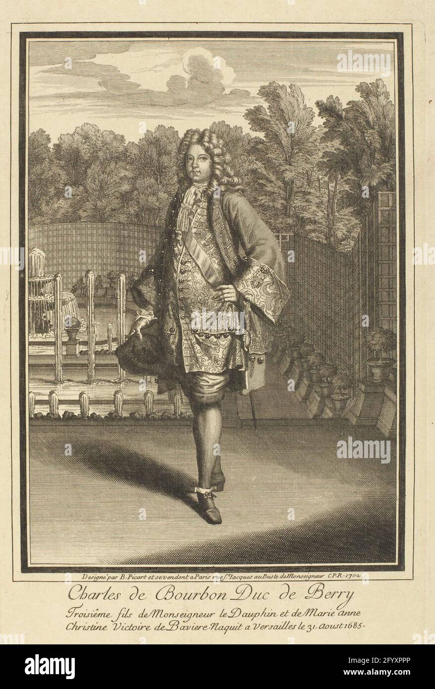 Portrait of Charles of France, Duke of Berry; Members of the French ...