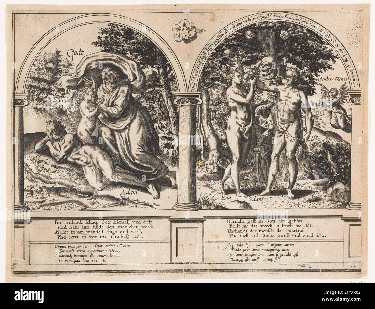 Creation of EVA and the fall; Heilsweg of man. Two biblical allegories ...