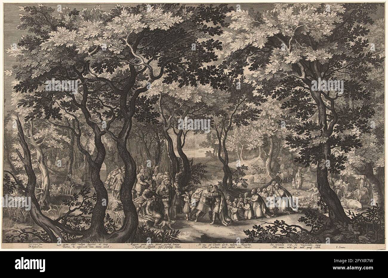 Landscape with encounter of Jacob and Esau. Landscape with the ...