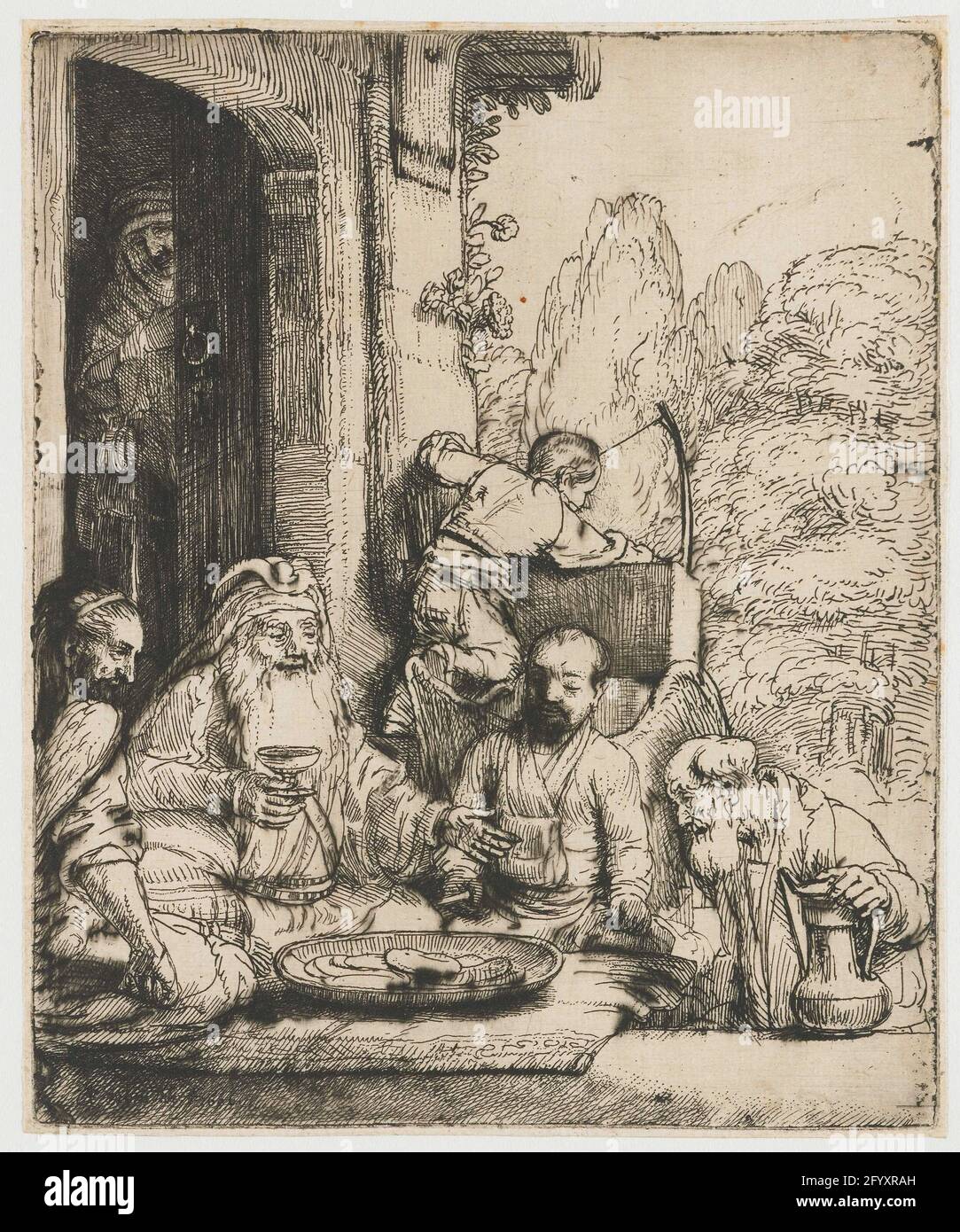 Abraham Entertaining the Angels. Rembrandt’s most exotic source of ...