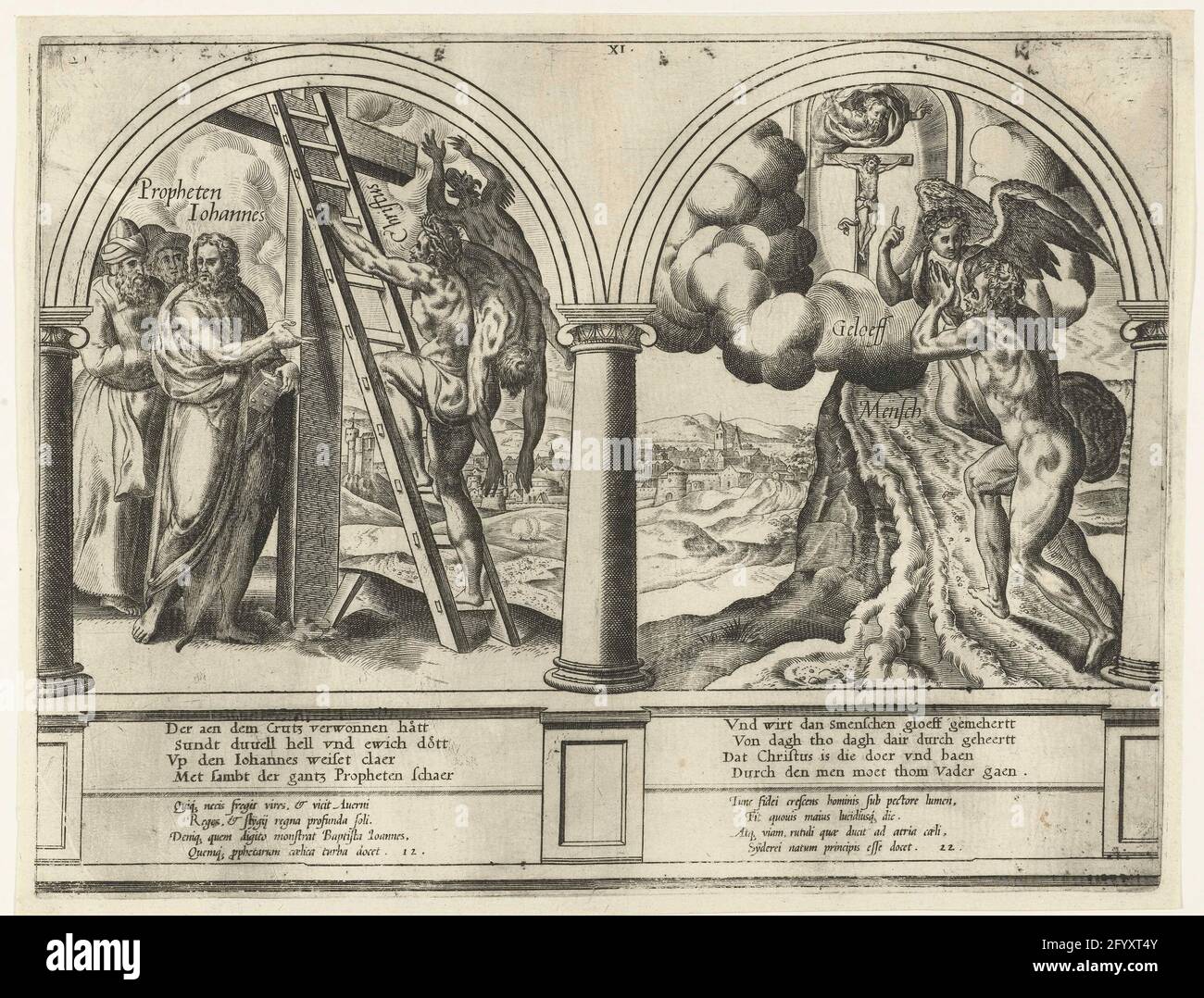 Victory of Christ on death and man by faith pointed the way; Heilsweg ...