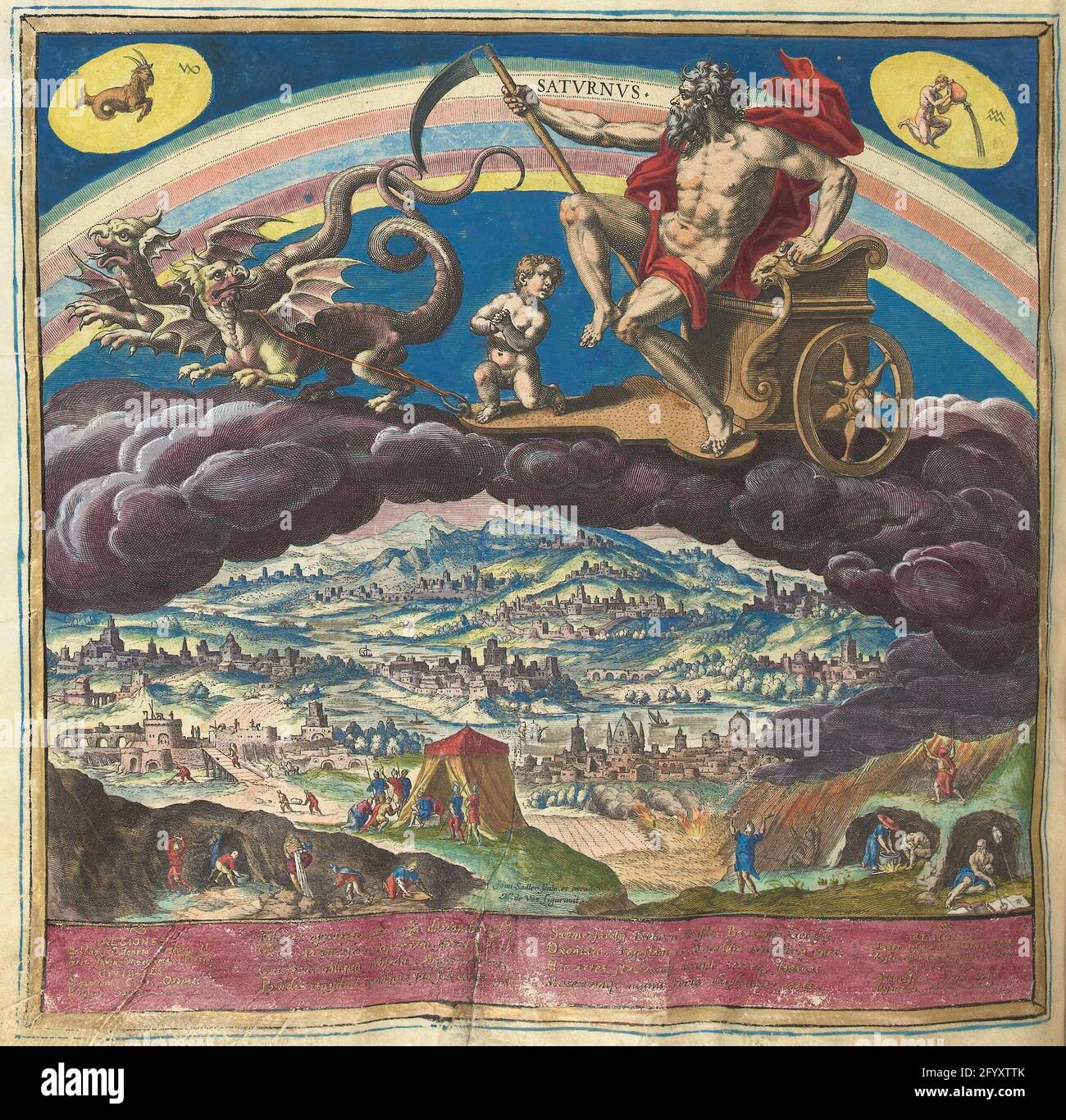 The planet Saturn and its influence on the world; The seven planets ...