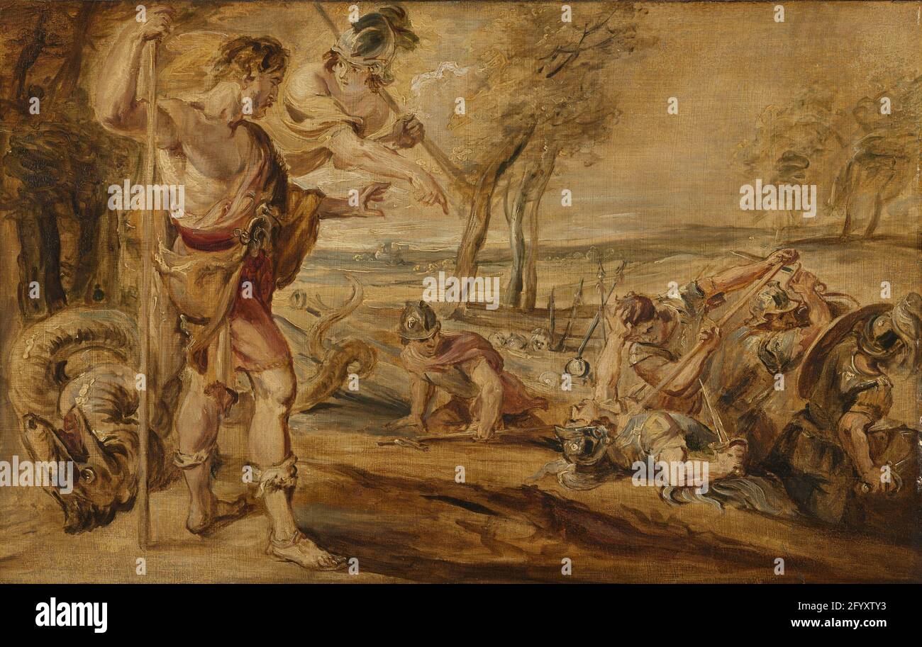 Cadmus Sowing Dragon's Teeth. Cadmus sows the dragon teeth. In a ...