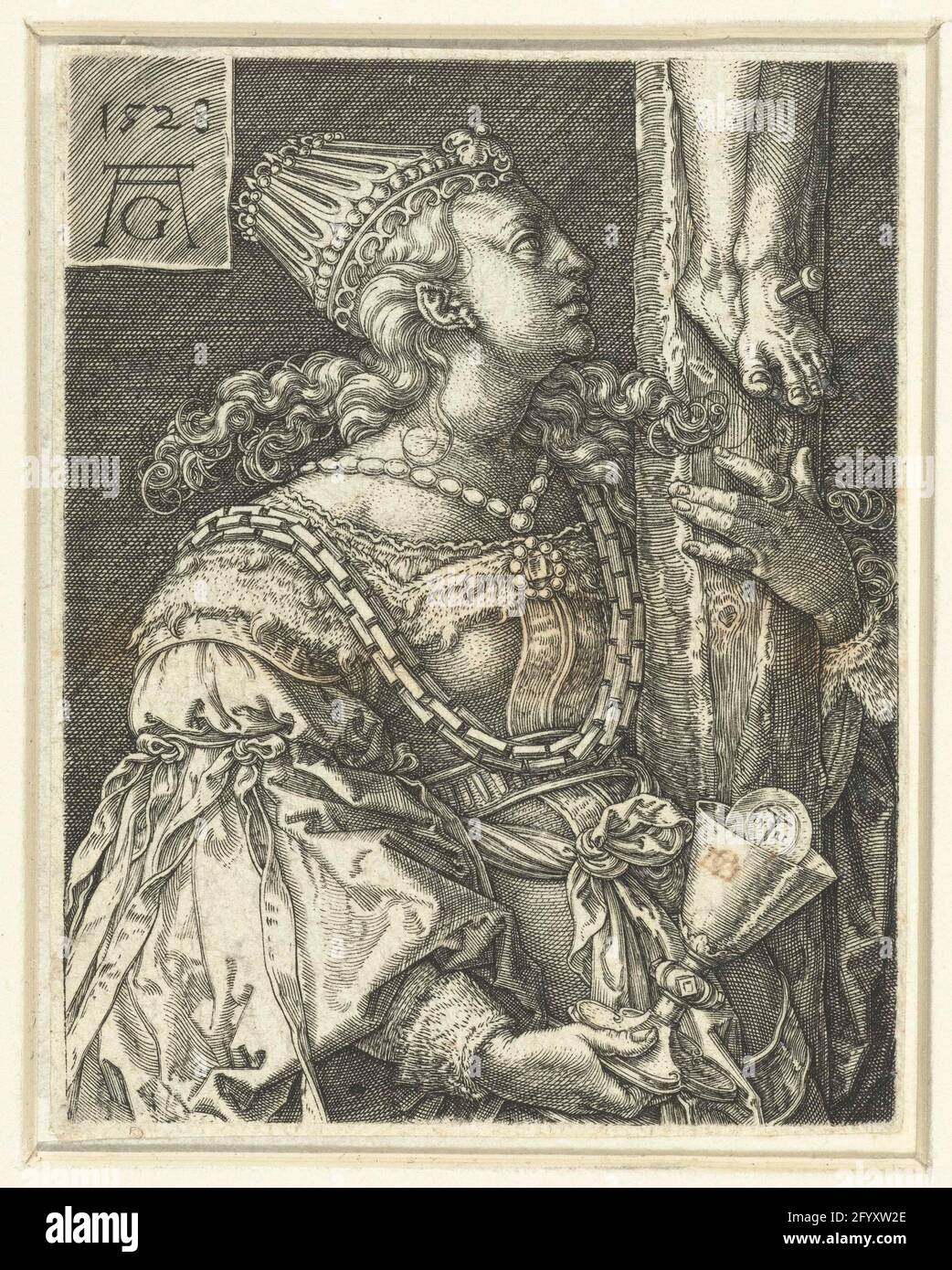 Faith. Personification of faith, one of the seven virtues. Woman, half ...