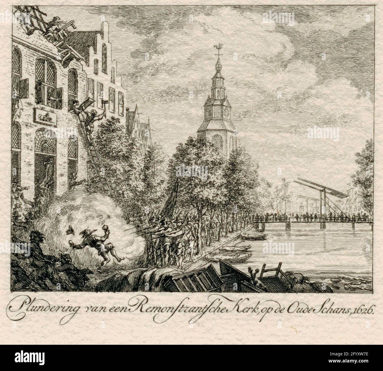 Looting a remonstrant church on the old shine, 1626; Looting a ...