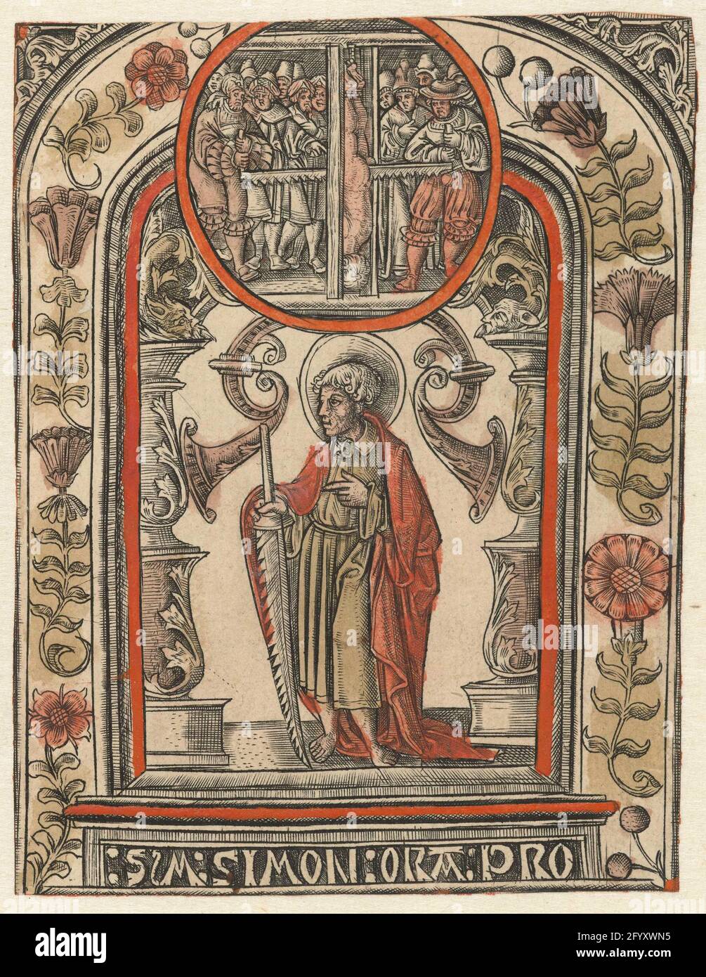 The apostle Simon and his martyrdom; : S / M: Simon: Ora: Pro. Print ...
