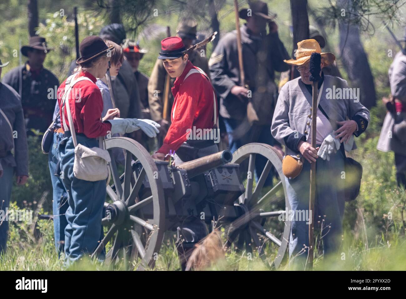 American Civil War Reenactors at the Cheney, Washington reenactment ...